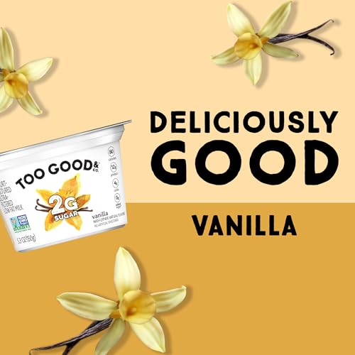 Two Good Low Fat Greek Yogurt, Vanilla, Lower Sugar, Gluten Free, With 2g of Sugar, 5.3 oz., 4 Pack
