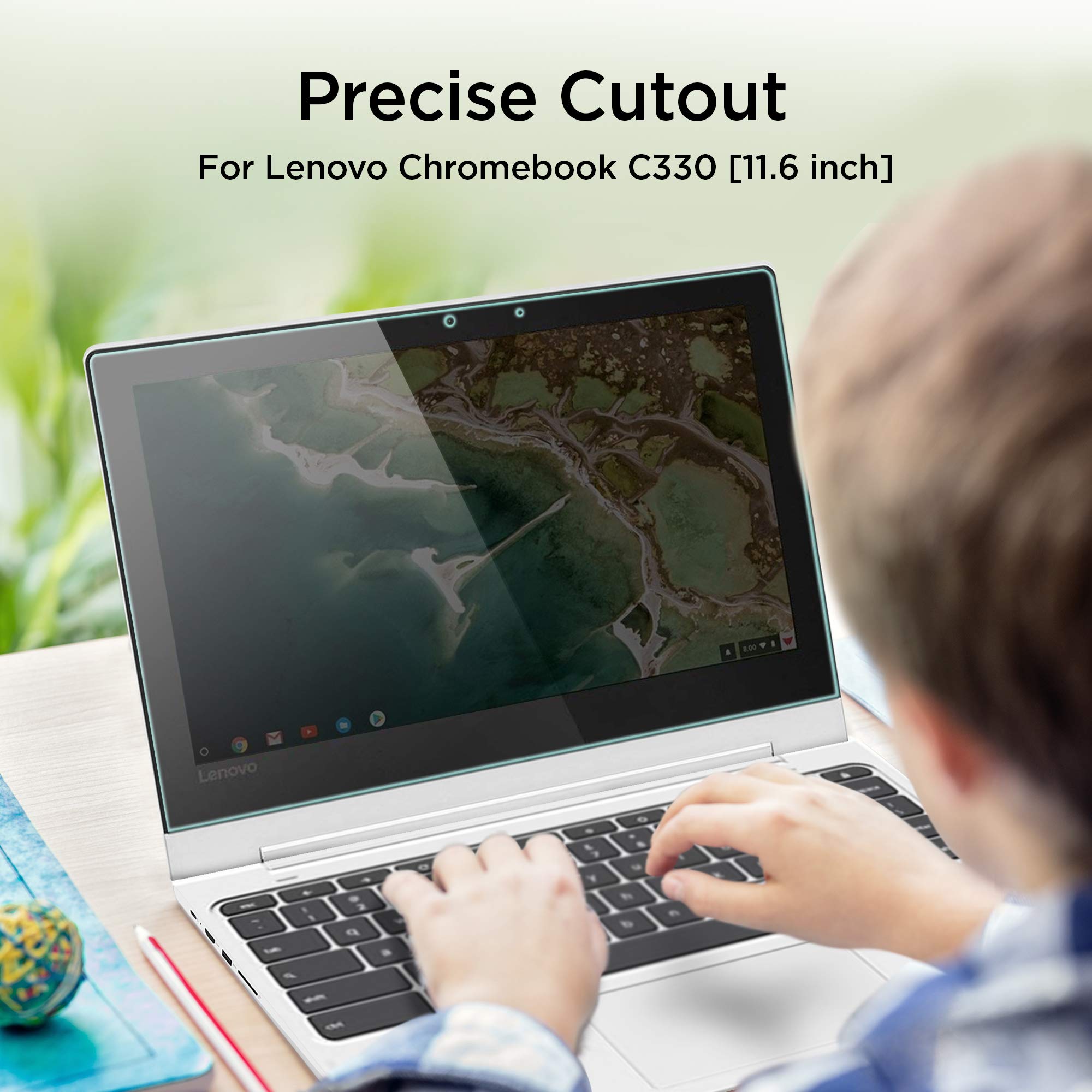 Spigen Tempered Glass Screen Protector [GlasTR Slim] Designed for Lenovo Chromebook Flex 3-11.6 inch [9H Hardness Tempered Glass]