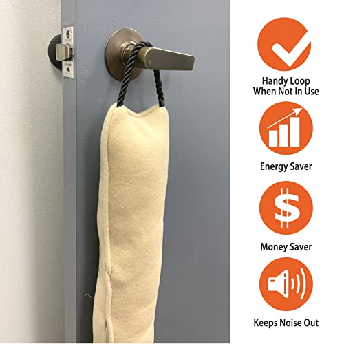 Twin Draft Guard Solo Guard Draft Stopper for Doors and Windows (Beige)