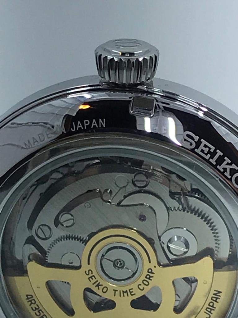 SEIKO mens PRESAGE 'Mockingbird' Cocktail Green Dial with Brown Leather Watch SRPD37J1
