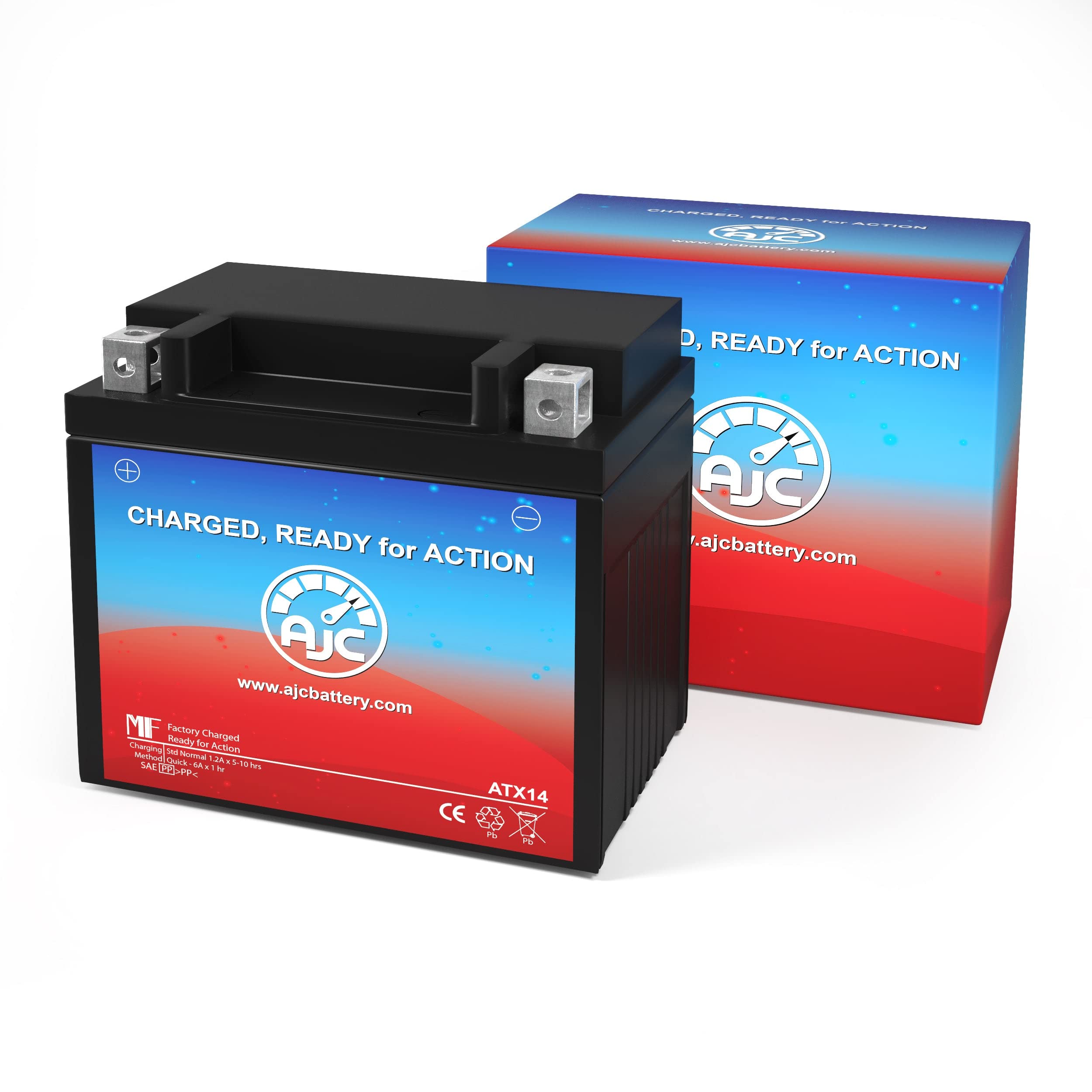 AJC Battery Compatible with Honda TRX300 FourTrax 300 ATV Battery (1988-2000)