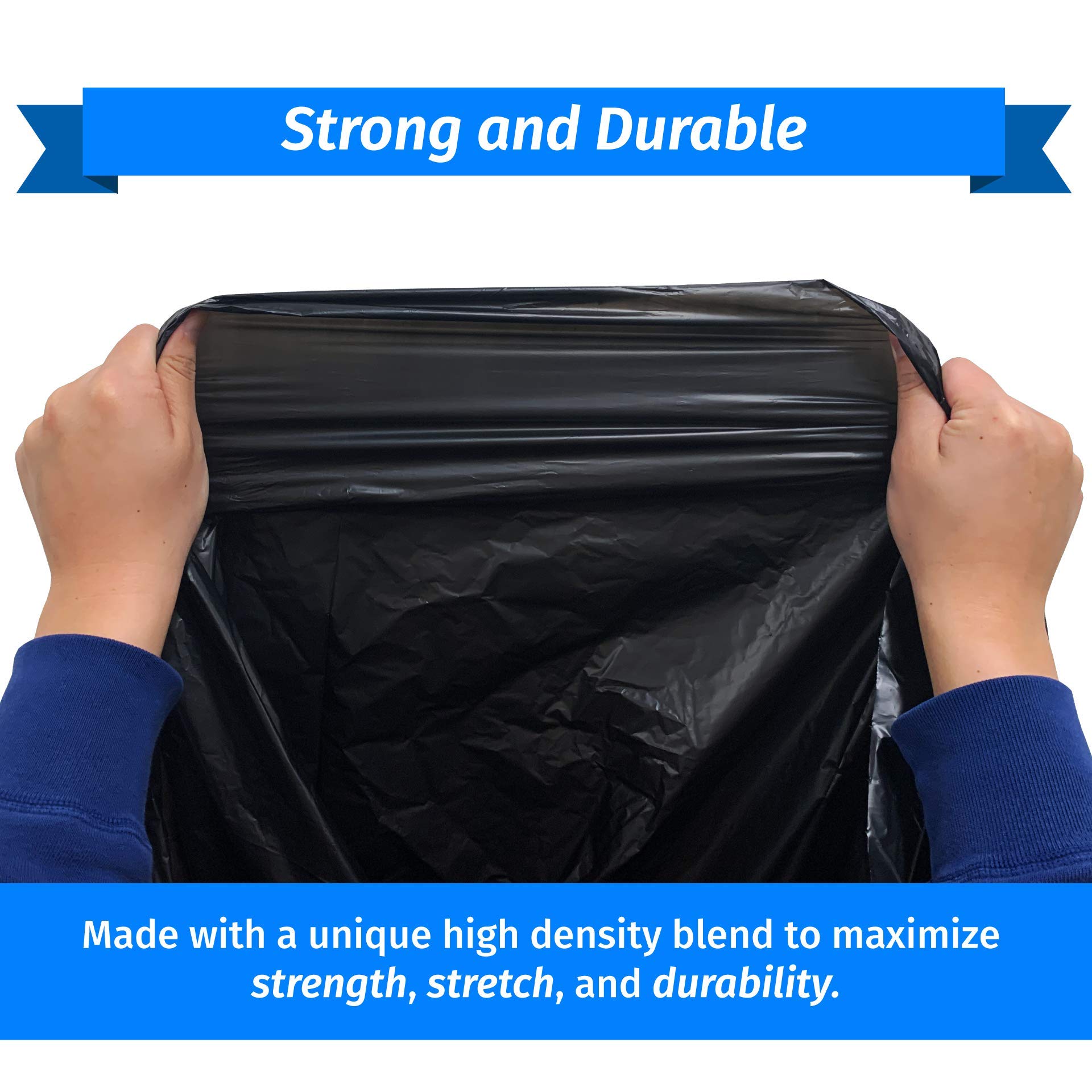 Reli. SuperValue 65 Gallon Trash Bags | 60 Count | Made in USA | Heavy Duty | Black Multi-Use Garbage Bags