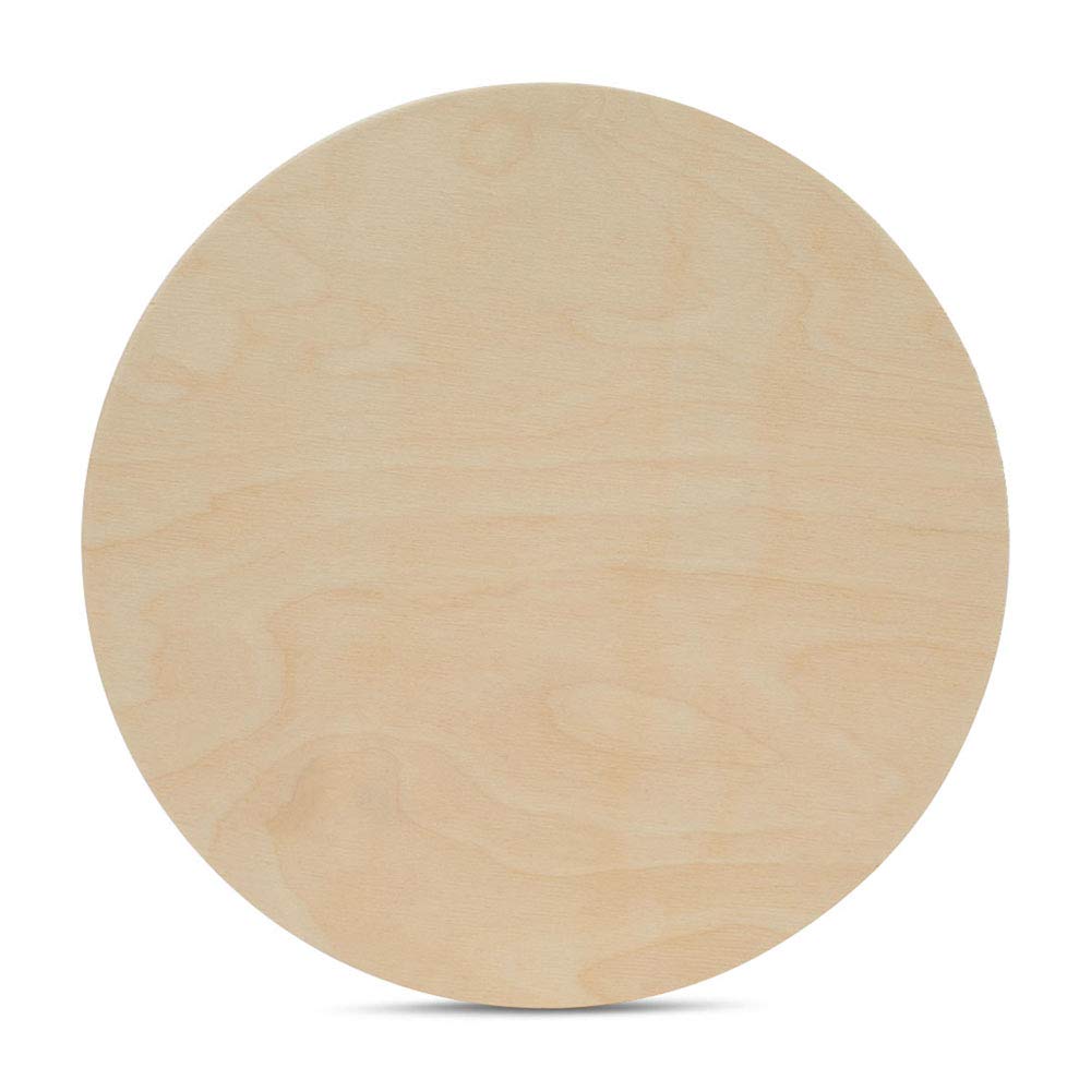 Wood Circles 17 inch 1/2 inch Thick, Unfinished Birch Plaques, Pack of 3 Wooden Circles for Crafts and Blank Sign Rounds, by Woodpeckers