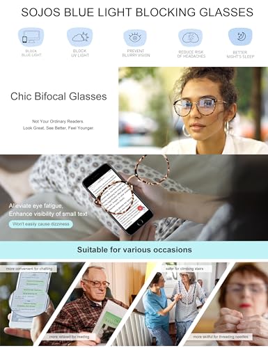 SOJOS Retro Round TR90 Blue Light Reading Glasses Womens Mens Readers Computer Glasses Eyewear Frame SJ9001, Black Frame 0.00 x