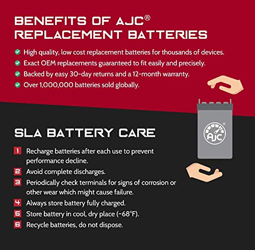 AJC Battery Compatible with Honda TRX300 FourTrax 300 ATV Battery (1988-2000)