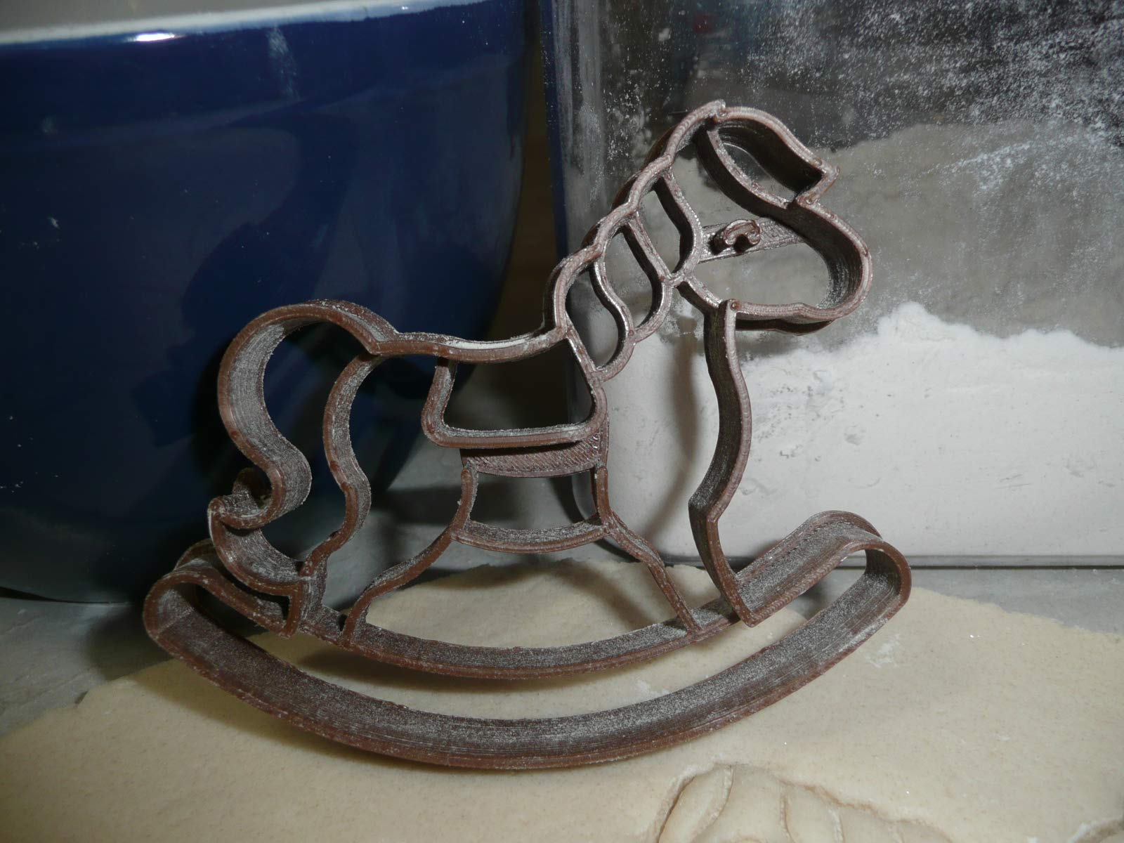 YNGLLC Horse-Shaped Cookie Cutter, Baby Shower Theme, Brown, Made in USA, 1 Piece