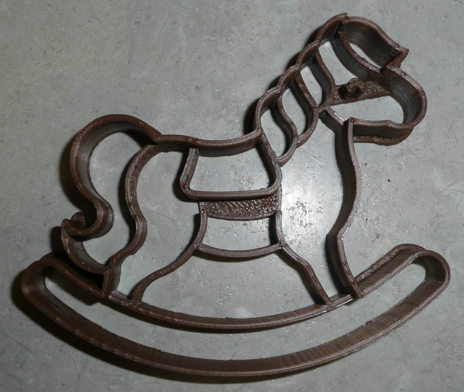 YNGLLC Horse-Shaped Cookie Cutter, Baby Shower Theme, Brown, Made in USA, 1 Piece