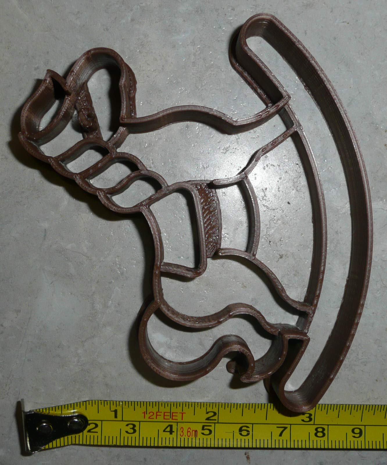 YNGLLC Horse-Shaped Cookie Cutter, Baby Shower Theme, Brown, Made in USA, 1 Piece