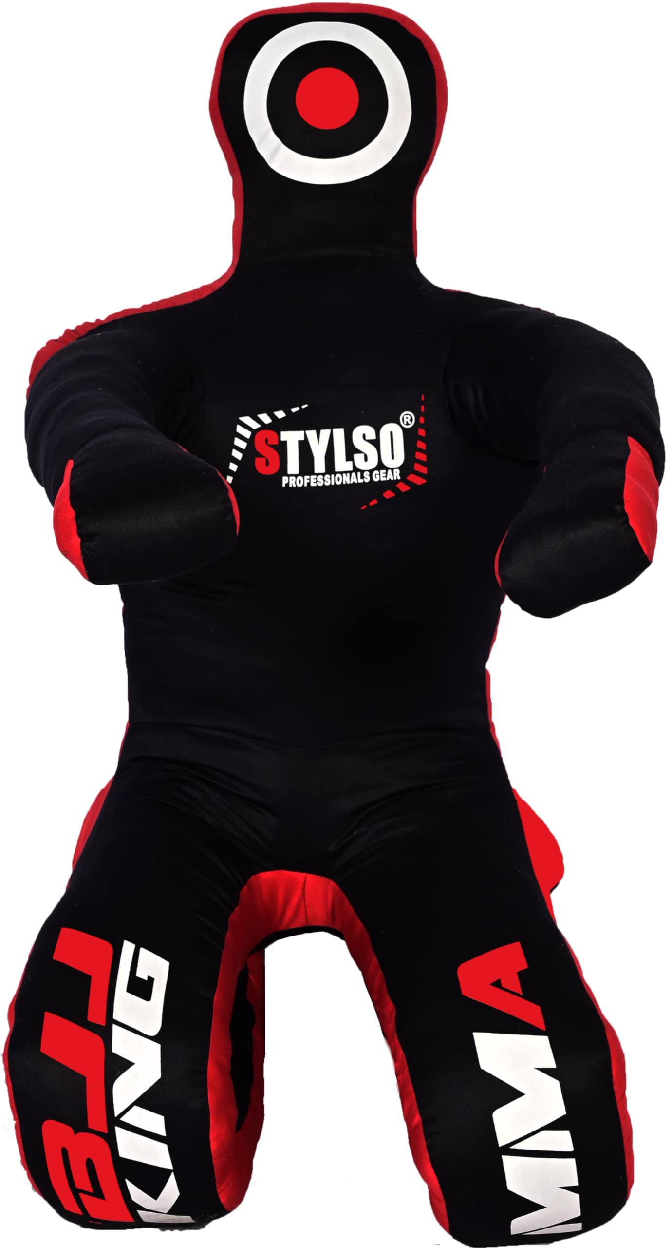 Un-Filled Wrestling Dummy Grappling Dummy Jiu Jitsu Dummy for BJJ Judo Karate Training Adult and Youth Practice Dummies (Black Sit, 5ft / 60 inches)