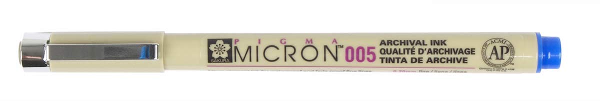 SAKURA PIGMA MICRON, PACK OF 4 ESSENTIAL COLORS, BLACK+RED+BLUE+GREEN, (005)