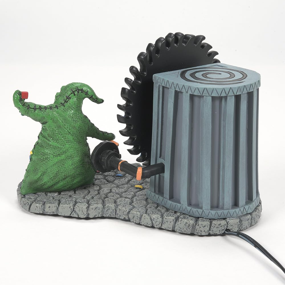 Department 56 Disney the Nightmare Before Christmas Village Accessories Oogie Boogie Gives a Spin Lit Animated Figurine, 4.33 Inch, Multicolor