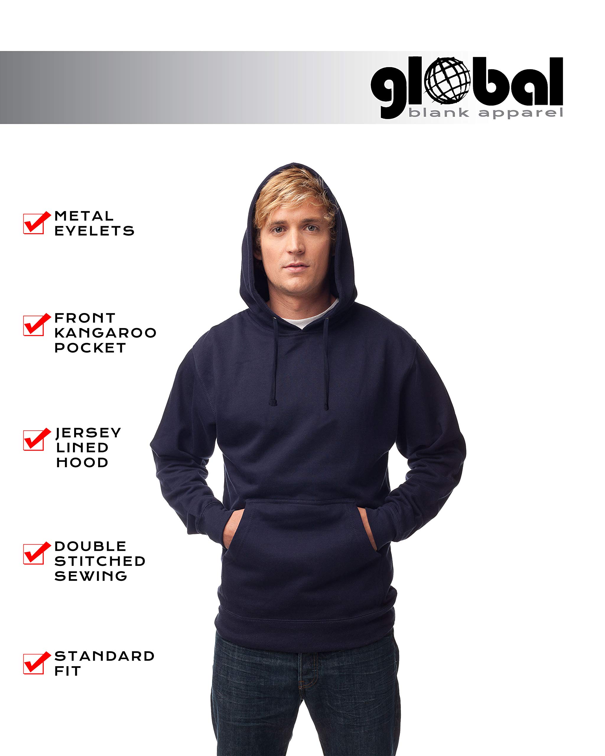 Global Blank Men's Midweight Sweatshirt Pullover Hoodie for Men Fleece Hoodies Green Camouflage