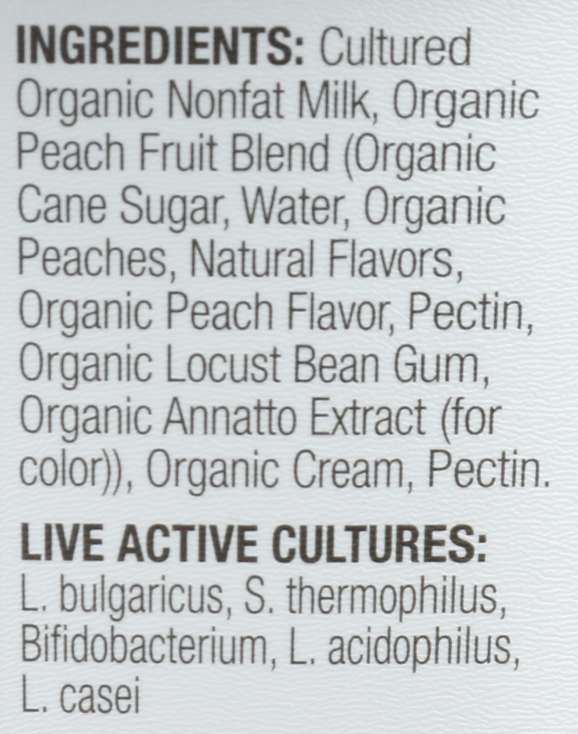 CLOVER SONOMA Organic Yogurt, Lowfat Peach, 6 Oz
