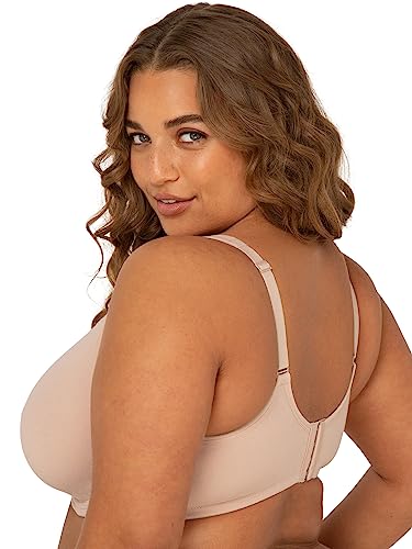 Fruit of the Loom Women's Plus-Size Cotton Unlined Underwire Bra, Sand, 38G