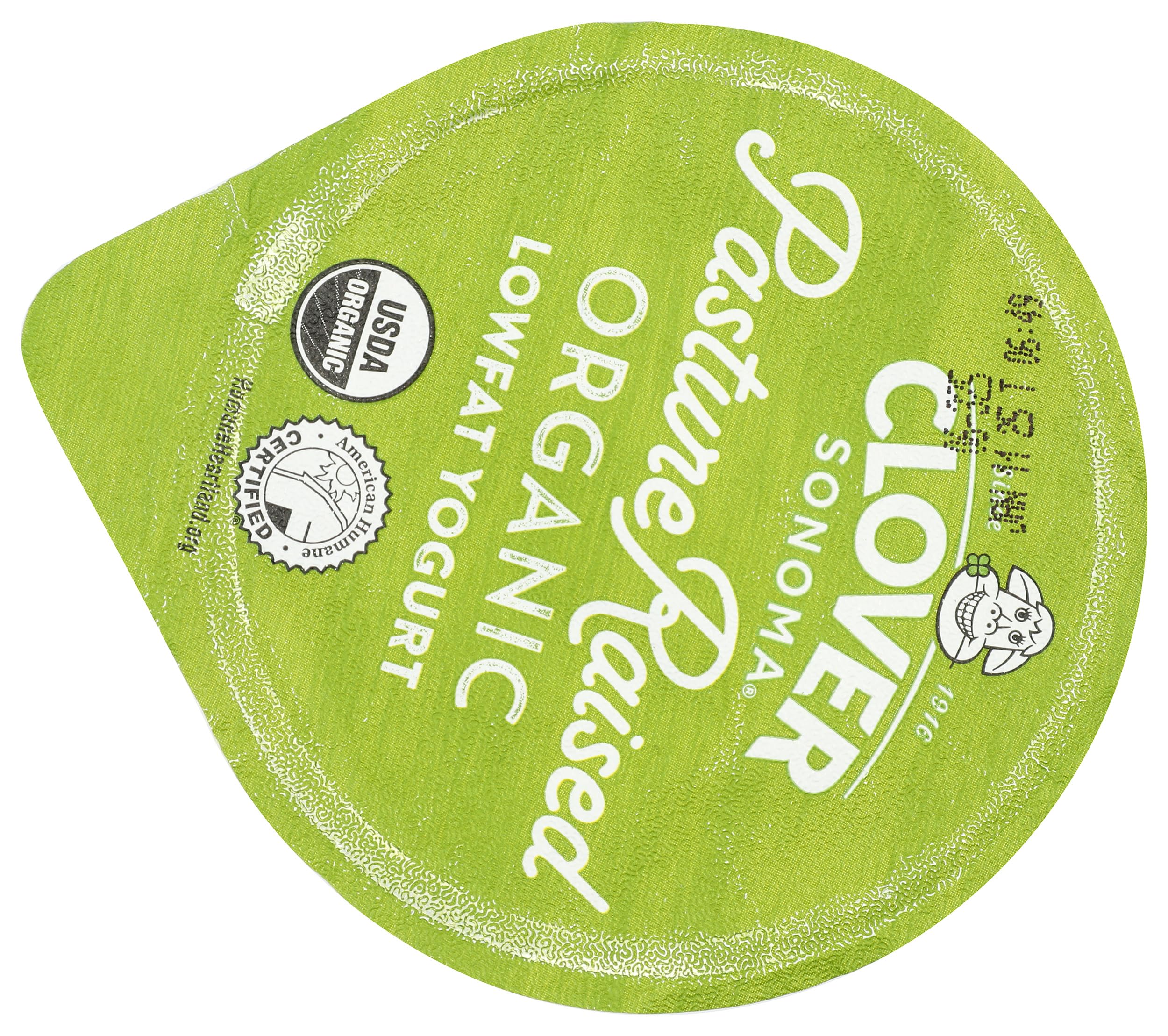 CLOVER SONOMA Organic Yogurt, Lowfat Peach, 6 Oz