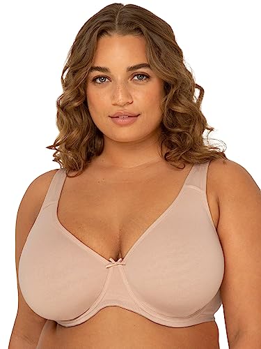 Fruit of the Loom Women's Plus-Size Cotton Unlined Underwire Bra, Sand, 38G