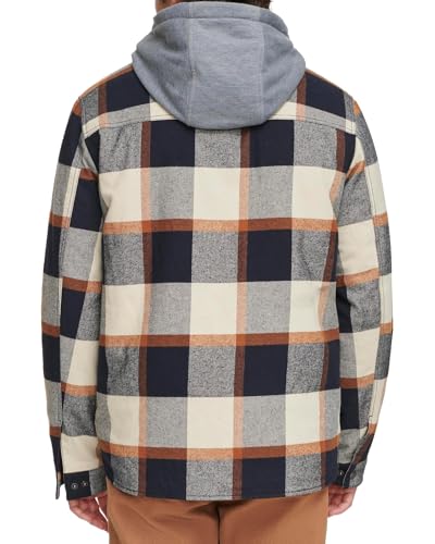 Levi's Men's Sherpa Lined Shirt Jacket (Regular & Big & Tall Sizes), Hooded Skater Plaid, Medium