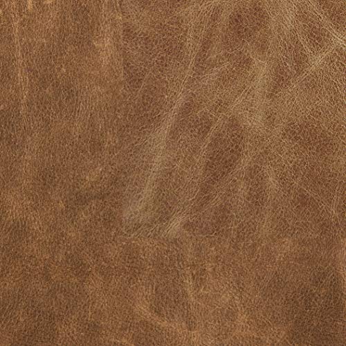 Amazon Brand - Stone & Beam Lauren Genuine Leather Down Filled Oversized Loveseat Sofa, 74"W, Cognac