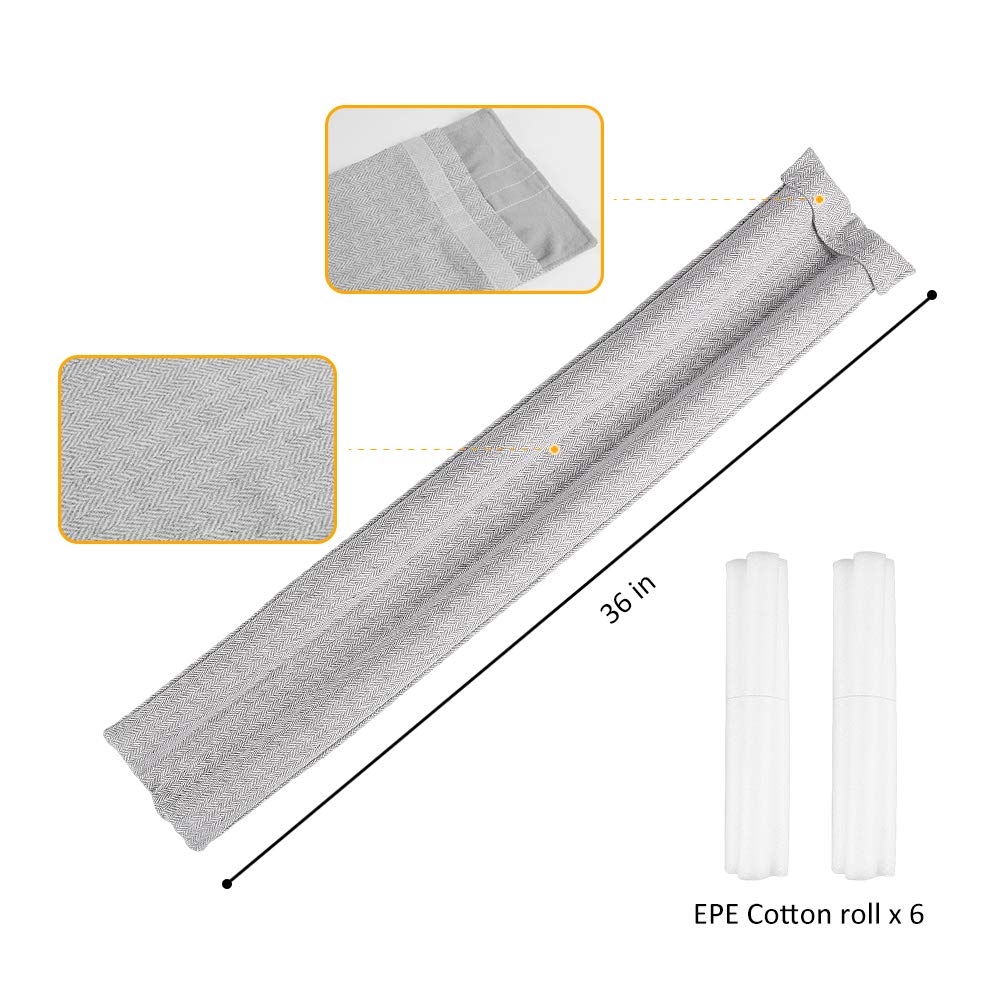 VISEMAN 36 Inch Under Door Stopper-Door Noise Blocker, Double Sided Door Stopper, Machine-Washable