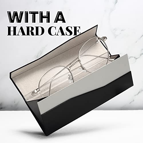 livho Blue Light Blocking Glasses, Retro Round Fake Eyeglasses Frames Anti UV Ray Filter Computer Gaming Glasses Women Men (Silver Frame,Transparent lens)