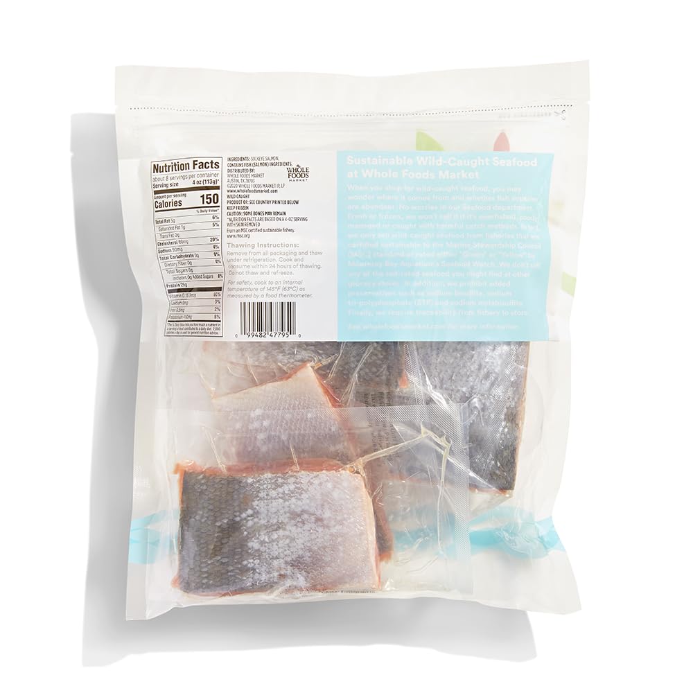 365 By Whole Foods Market, Sockeye Salmon Fillet, 32 Ounce