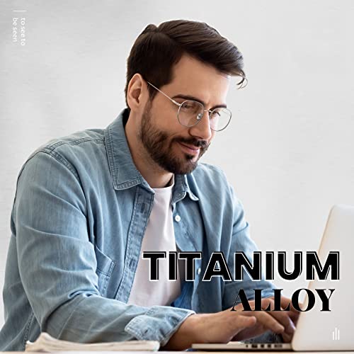 livho Blue Light Blocking Glasses, Retro Round Fake Eyeglasses Frames Anti UV Ray Filter Computer Gaming Glasses Women Men (Silver Frame,Transparent lens)