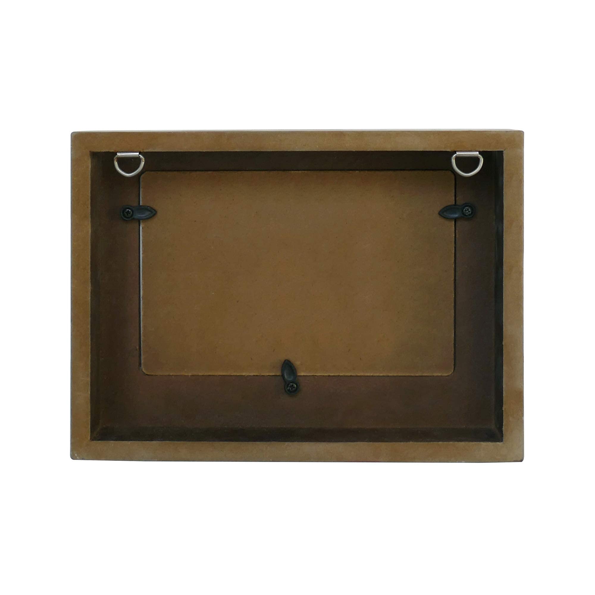 NIKKY HOME 4" x 6" Beach Photo Picture Frame Wooden Box Sign with Glass Cover for Tabletop and Wall Mounting