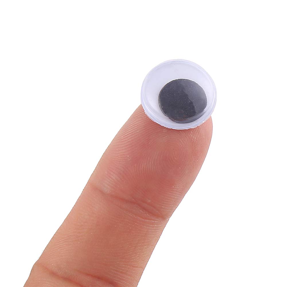 CCINEE 1150pcs Wiggle Eyes Assorted Size Bulk Plastic Googly Eyes Self Adhesive 4mm-25mm for Craft Sticker DIY Project Supply
