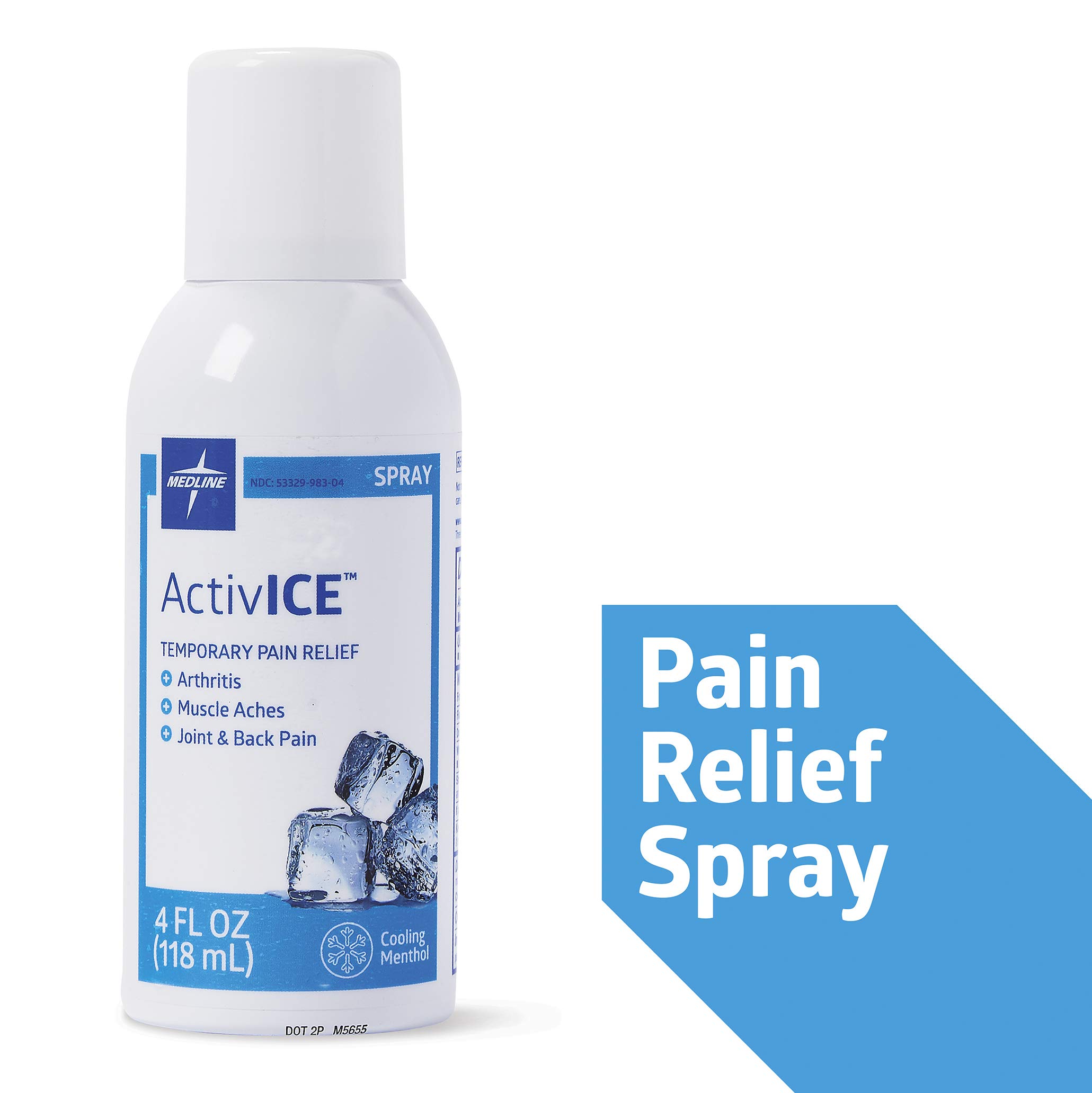 Medline ActivICE Spray Cooling Gel, Topical Pain Relief for Arthritis, Joint, Muscle, Back & Body Aches & Pain, 4 oz