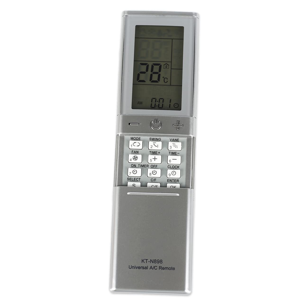 Universal Air Conditioner Remote Control KT-N898 Replaced for Haier LG Gree Daikin Midea Panasonic Samsung Toshiba Carrier Fujitsu Hitachi Mitsubishi Sanyo Hyundai Sharp and More Than 2000 Brands