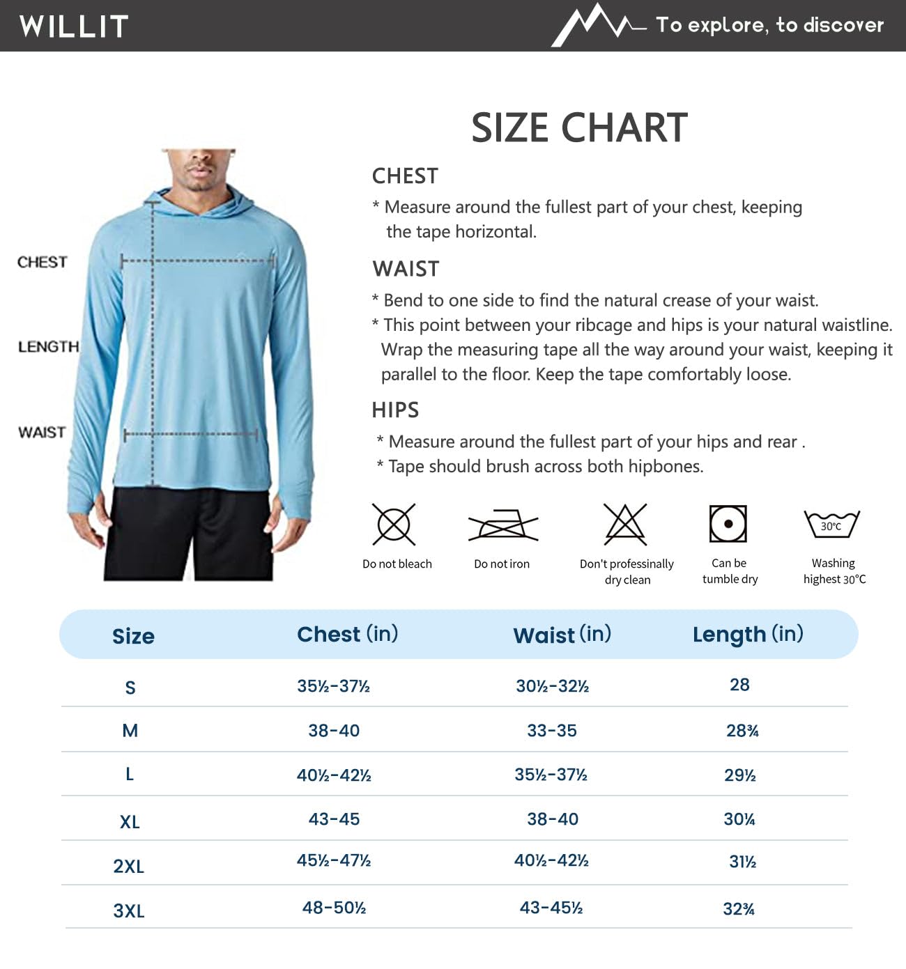 Willit Men's Sun Shirts UPF 50+ Rash Guard Long Sleeve Sun Protection Hoodie SPF UV Fishing Lightweight Athletic Running White M