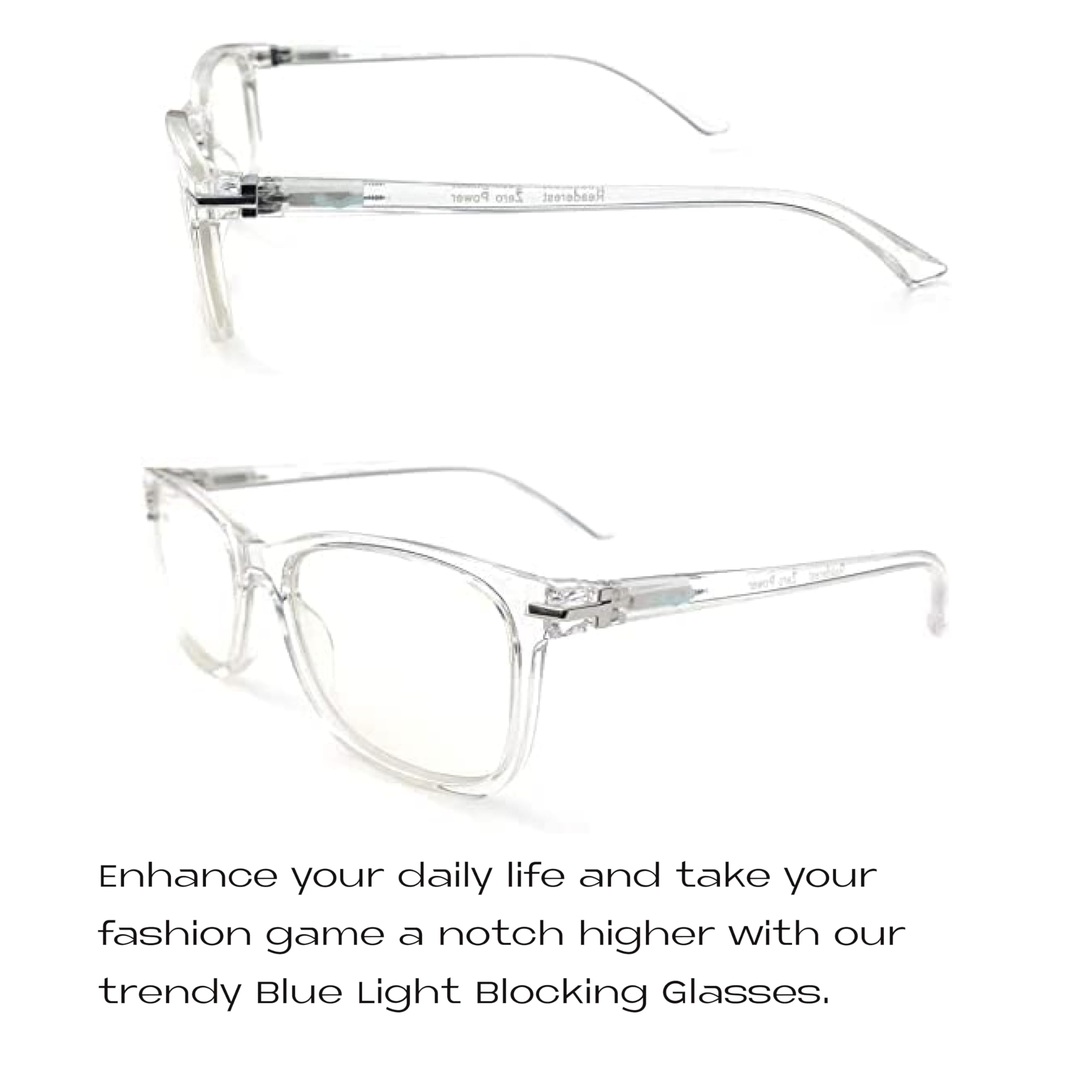 Readerest Blue Light Blocking Reading Glasses (Clear, 1.75 Magnification) Computer Eyeglasses With Thin Reflective Lens, Antiglare, Eye Strain, UV Protection, Stylish For Men And Women