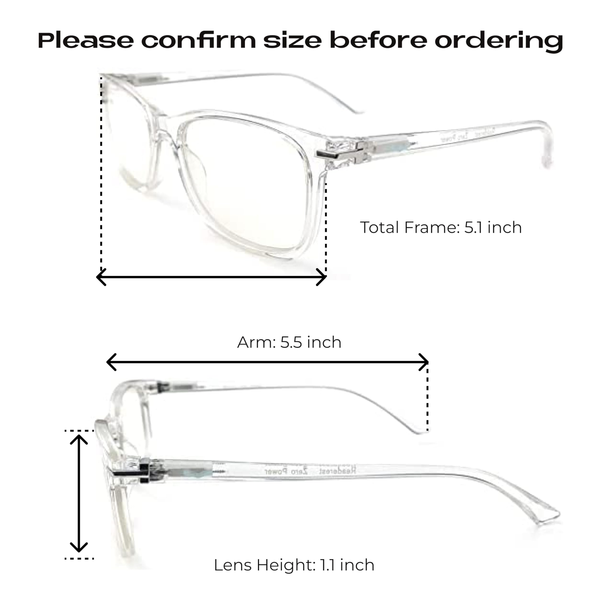Readerest Blue Light Blocking Reading Glasses (Clear, 1.75 Magnification) Computer Eyeglasses With Thin Reflective Lens, Antiglare, Eye Strain, UV Protection, Stylish For Men And Women