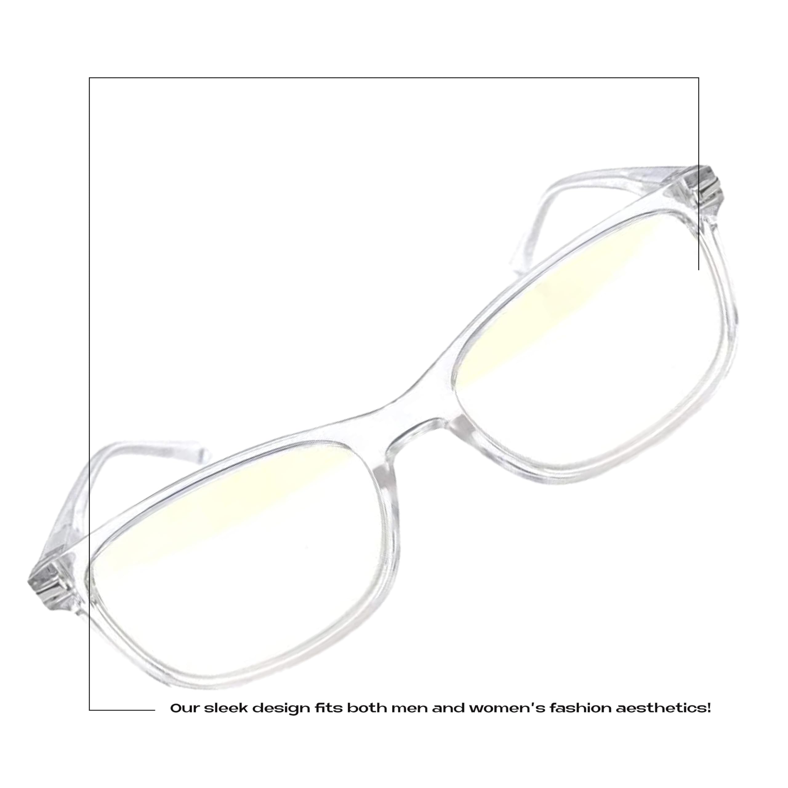 Readerest Blue Light Blocking Reading Glasses (Clear, 1.75 Magnification) Computer Eyeglasses With Thin Reflective Lens, Antiglare, Eye Strain, UV Protection, Stylish For Men And Women