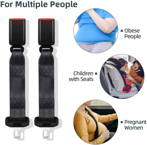 2 PCS Most Model Accessories Polyester Extension Comfortable and Convenient for Car Seats Universal,Ships from the US (9.0 Inch)