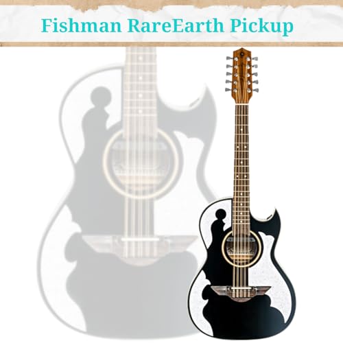 H. Jimenez, 7-String Acoustic-Electric Guitar, Ambidextrous, Black (LBQ4EBT)