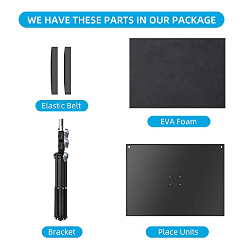 CODN Projector Stand, Foldable Projector Mount Laptop Tripod Adjustable Height 23'' to 43'', Universal Outdoor Laptop Floor Stand for Computer, Book, Music Notes, Sound Media, DJ Equipment