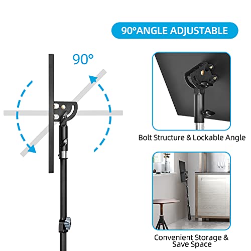 CODN Projector Stand, Foldable Projector Mount Laptop Tripod Adjustable Height 23'' to 43'', Universal Outdoor Laptop Floor Stand for Computer, Book, Music Notes, Sound Media, DJ Equipment