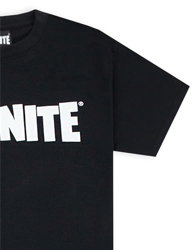FORTNITE Logo Boys T-Shirt Black Short Sleeved Gamer Top 9-11 Years