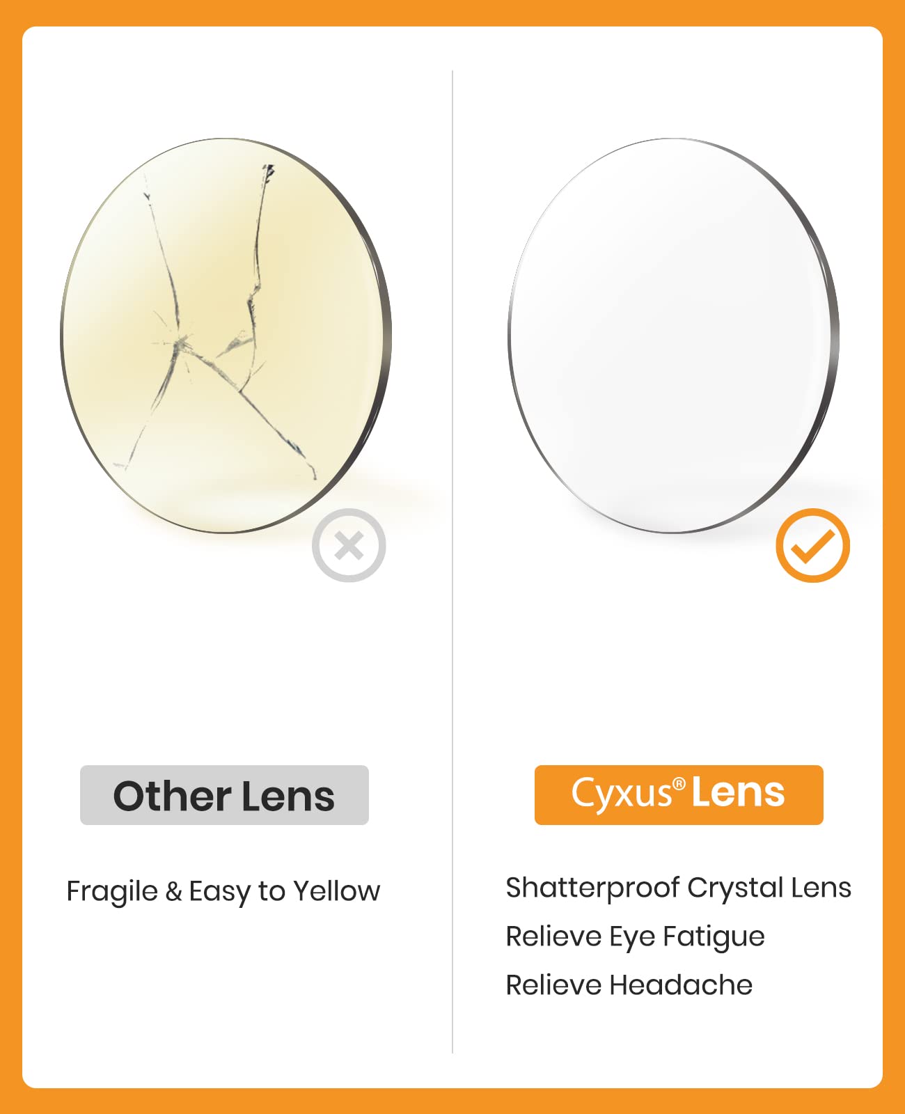 Cyxus Blue Light Glasses for Women Men Round UV Blocking Computer Glasses Clear Lens Metal Large Frame Eyewear Ultra Light Relieve Digital Screen Eye Strain, Headache
