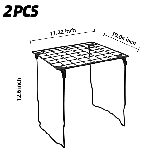 2 Pcs Locker Shelf, 12" Stackable Locker Shelves for School Lockers Office Locker Organizer Suitable for School, Office, Bathroom
