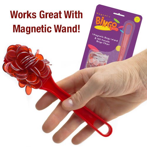 RBS 300 Purple Metal Inserted Bingo Chips - to Use with Magnetic Boards & Wands