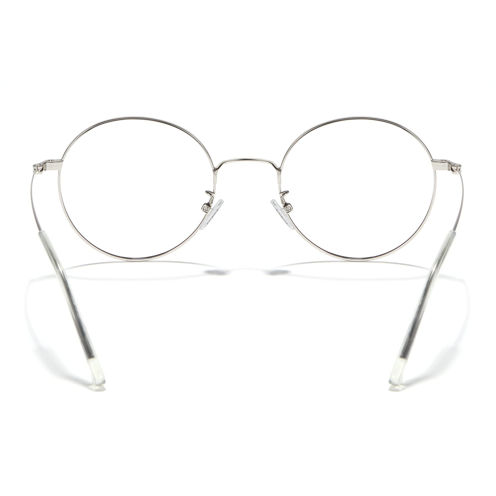 Cyxus Blue Light Glasses for Women Men Round UV Blocking Computer Glasses Clear Lens Metal Large Frame Eyewear Ultra Light Relieve Digital Screen Eye Strain, Headache