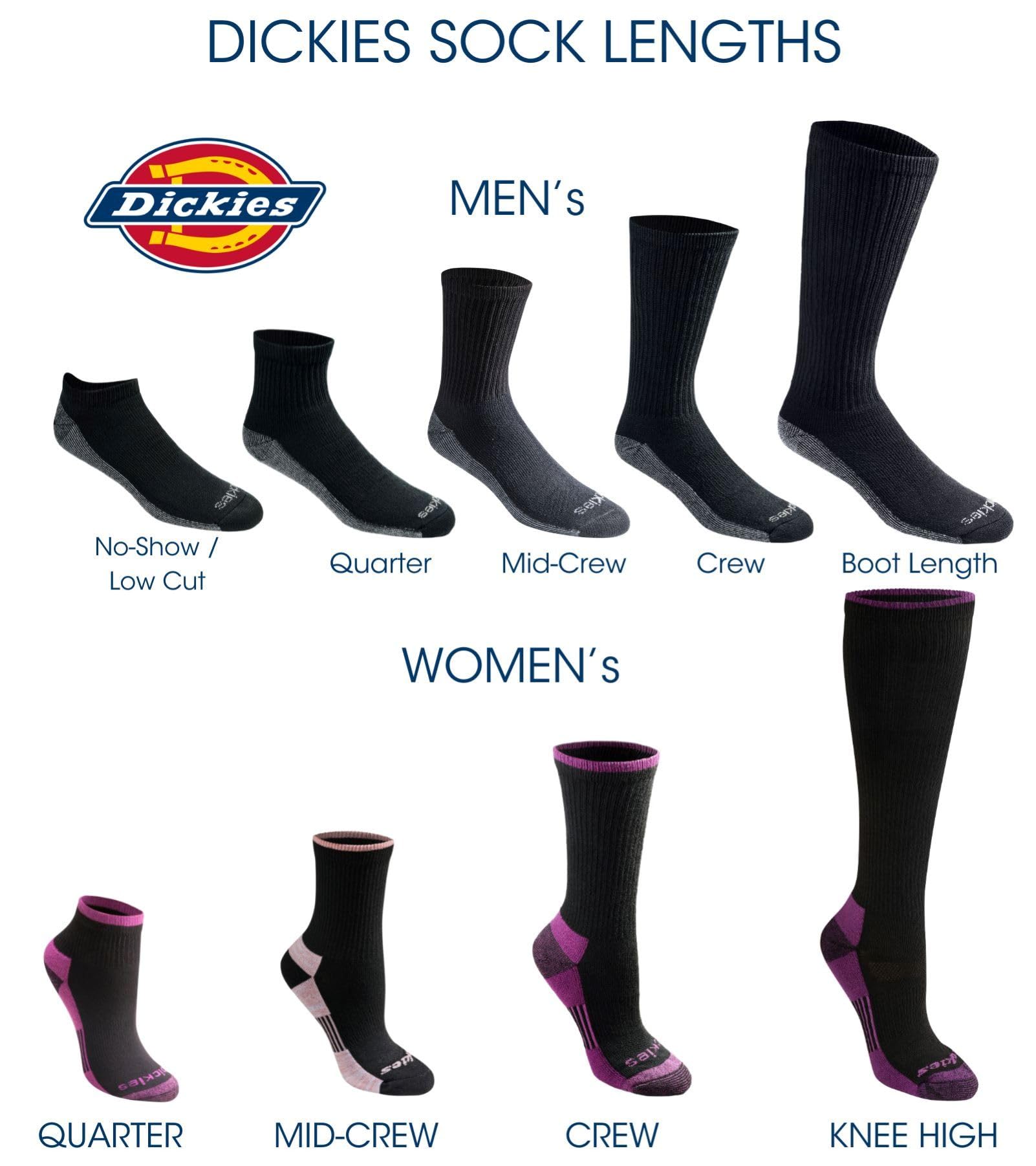 Dickies Men's Dri-Tech Moisture Control No Show Socks, Available in M-XXL (6, 12, Black (6 Pairs), Large