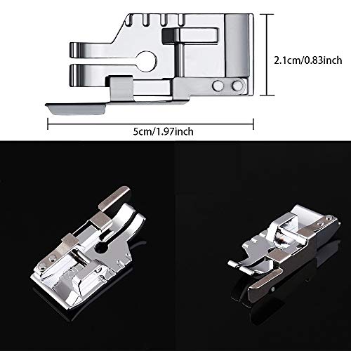 1/4 inch Presser Foot Quilting Patchwork Foot with Edge Guide, 1/4 Inch Clear View Quilting Presser Foot, Fit for Singer Brother Babylock Janome Simplicity Low Shank Sewing Machine(2pcs)