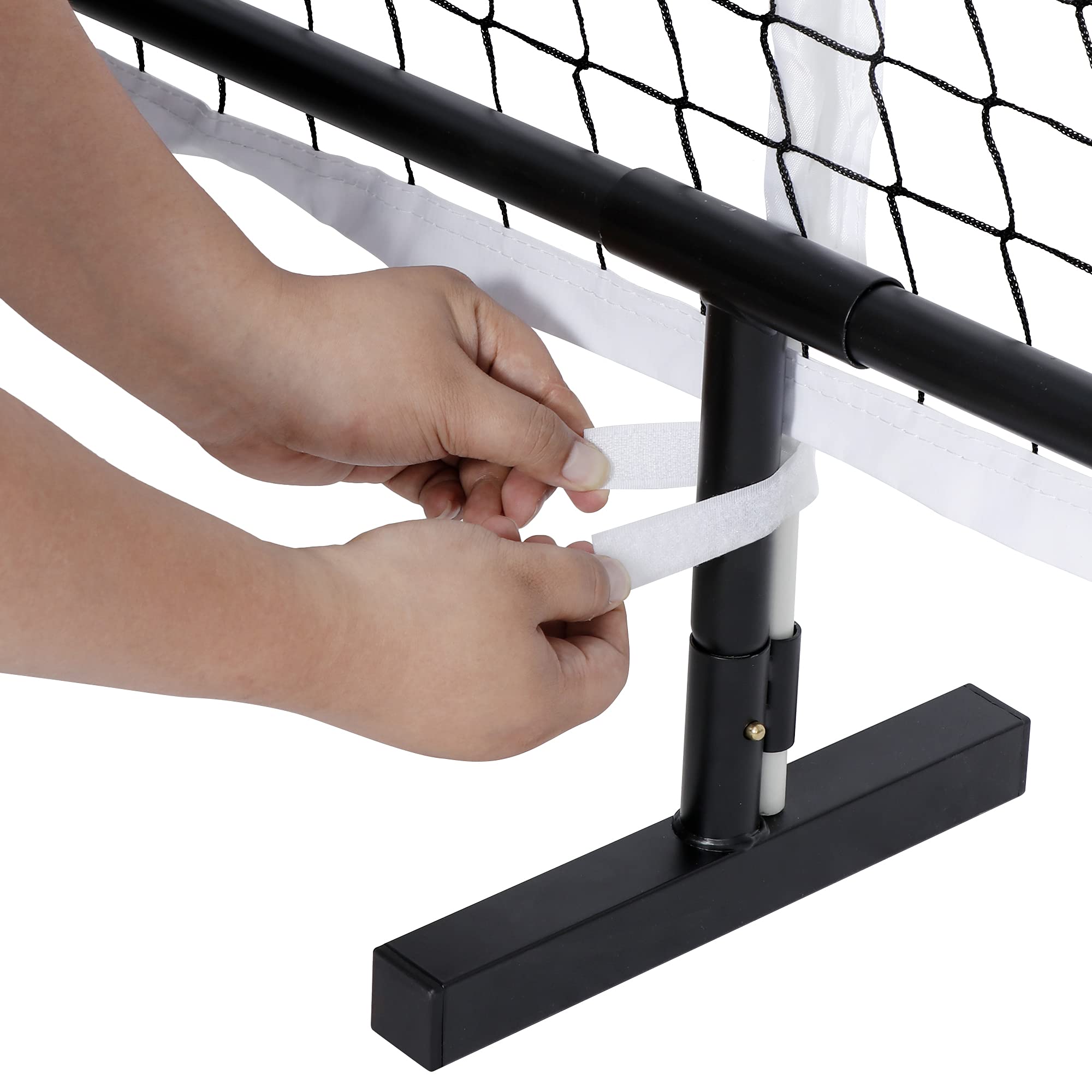 BBBuy 22FT Portable Pickleball Net Stand Set Metal Frame and Regulation Size Net w/Carrying Bag Indoor Outdoor Activities Game Play