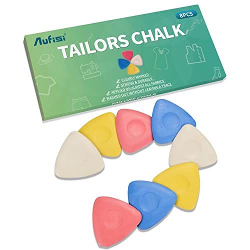 Aufisi Professional Tailors Chalk 8PCS, Triangle Sewing Chalk Fabric Markers - Sewing Notions & Accessories