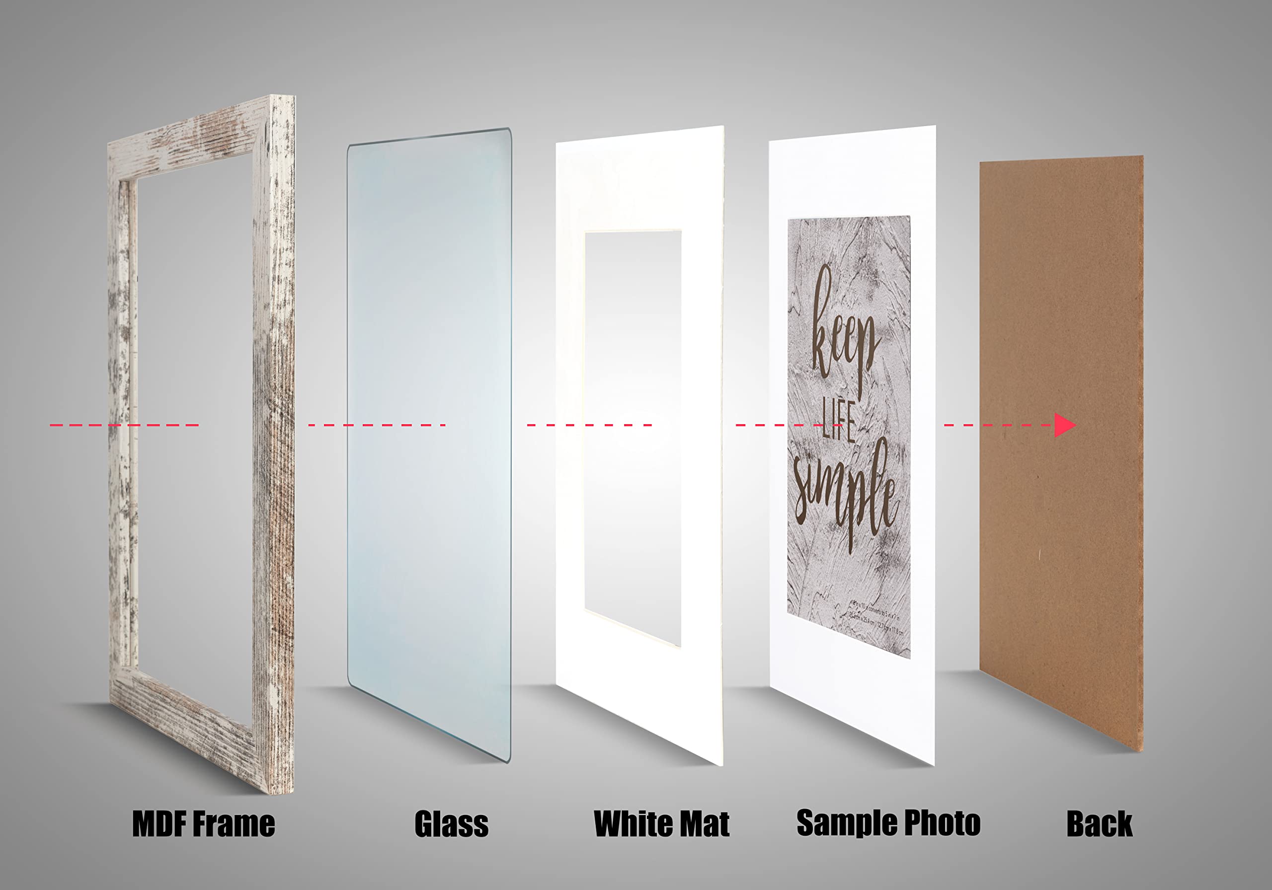 kennethan 11x14 White Picture Frame - Made to Display Pictures 8x10 with Mat or 11x14 Without Mat - Wide Molding - Wall Mounting Material Included…