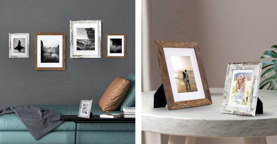 kennethan 11x14 White Picture Frame - Made to Display Pictures 8x10 with Mat or 11x14 Without Mat - Wide Molding - Wall Mounting Material Included…