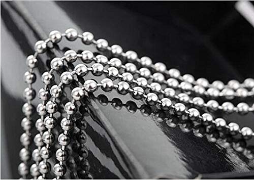 Tiparts 30 Feet Stainless Steel Ball Chains Necklace with 20pcs Connectors Clasps,Silver Bead Chain Sets (Chain Width 2.4mm+20pcs connectors)